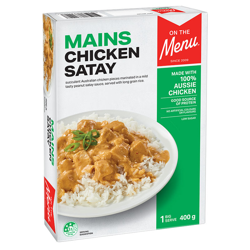 Mains Satay Chicken 400g – On the Menu