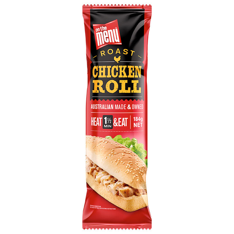 Snacks | Roast chicken roll 184g – On the Menu